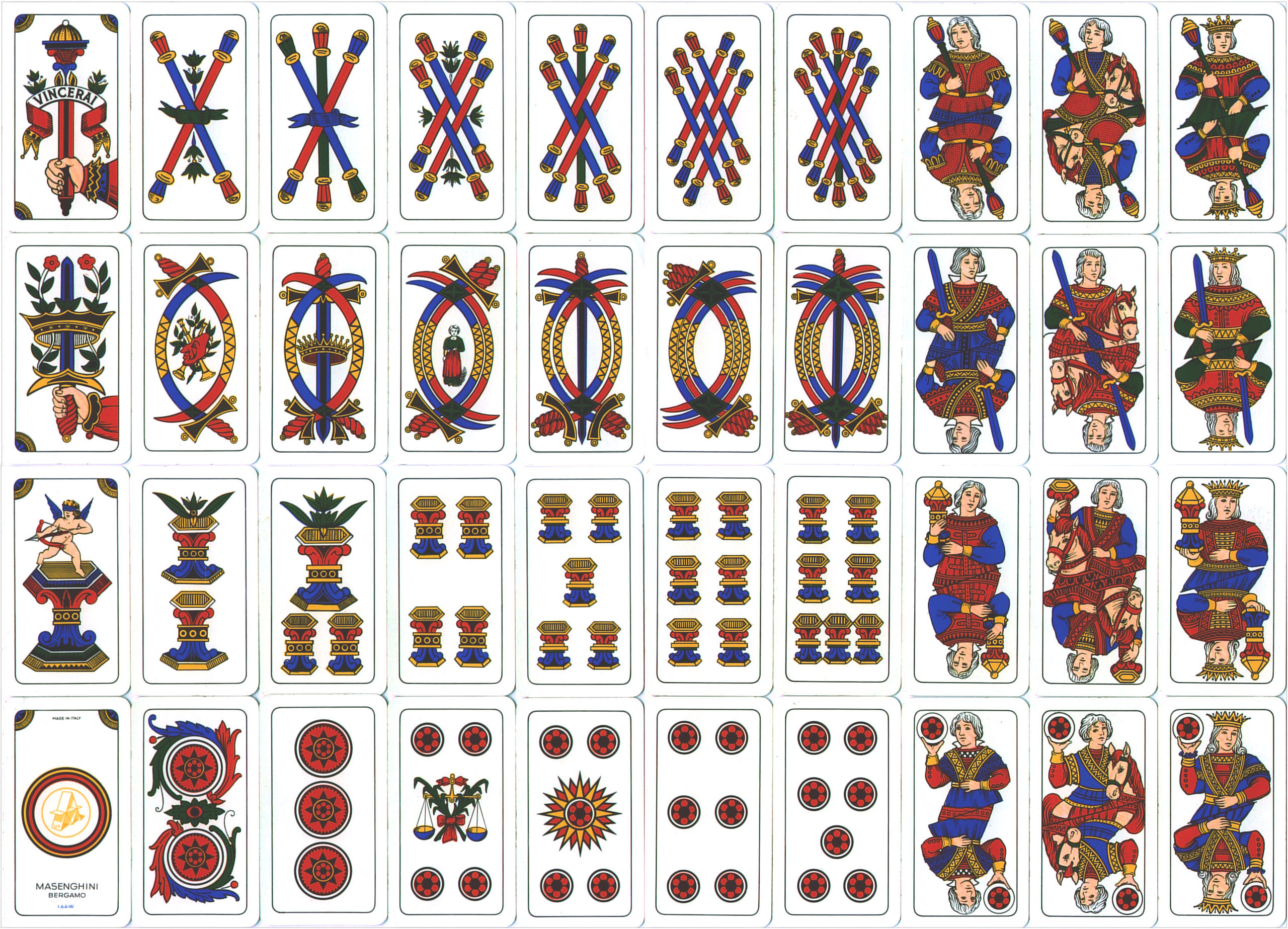 Italian playing cards – the heart thrills
