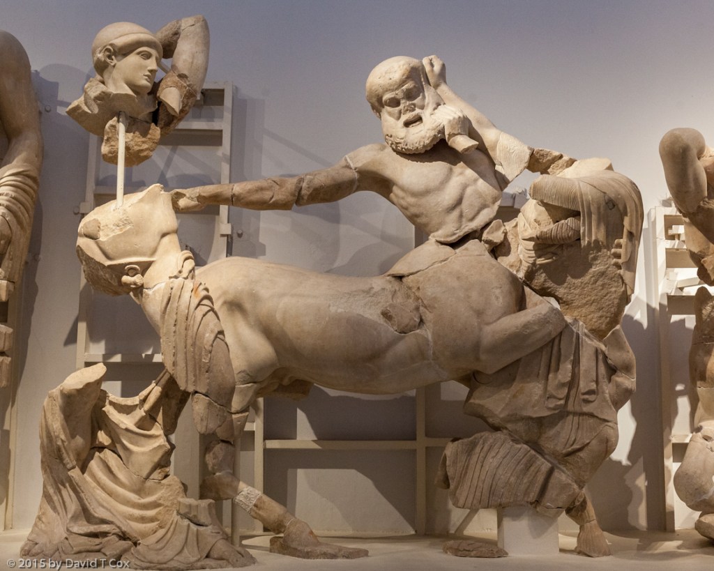 Centaur & Lapith woman, West Pediment, Temple of Zeus, Battle be – the ...